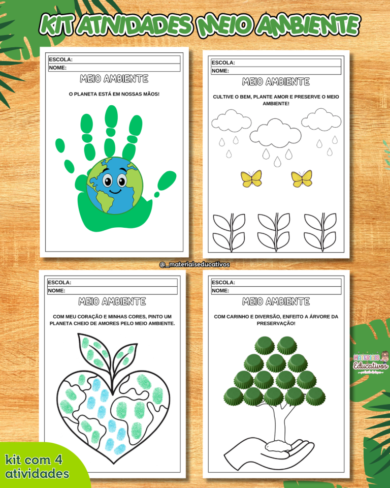 ATIVIDADES MEIO AMBIENTE-ENFEITAR E COLORIR